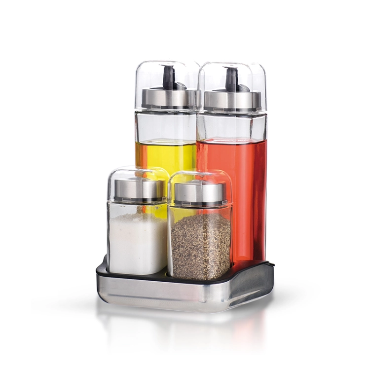 Salt Pepper Oil Vinegar Set - SINOGLASS