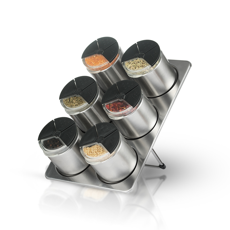 magnetic jar spice rack - SINOGLASS